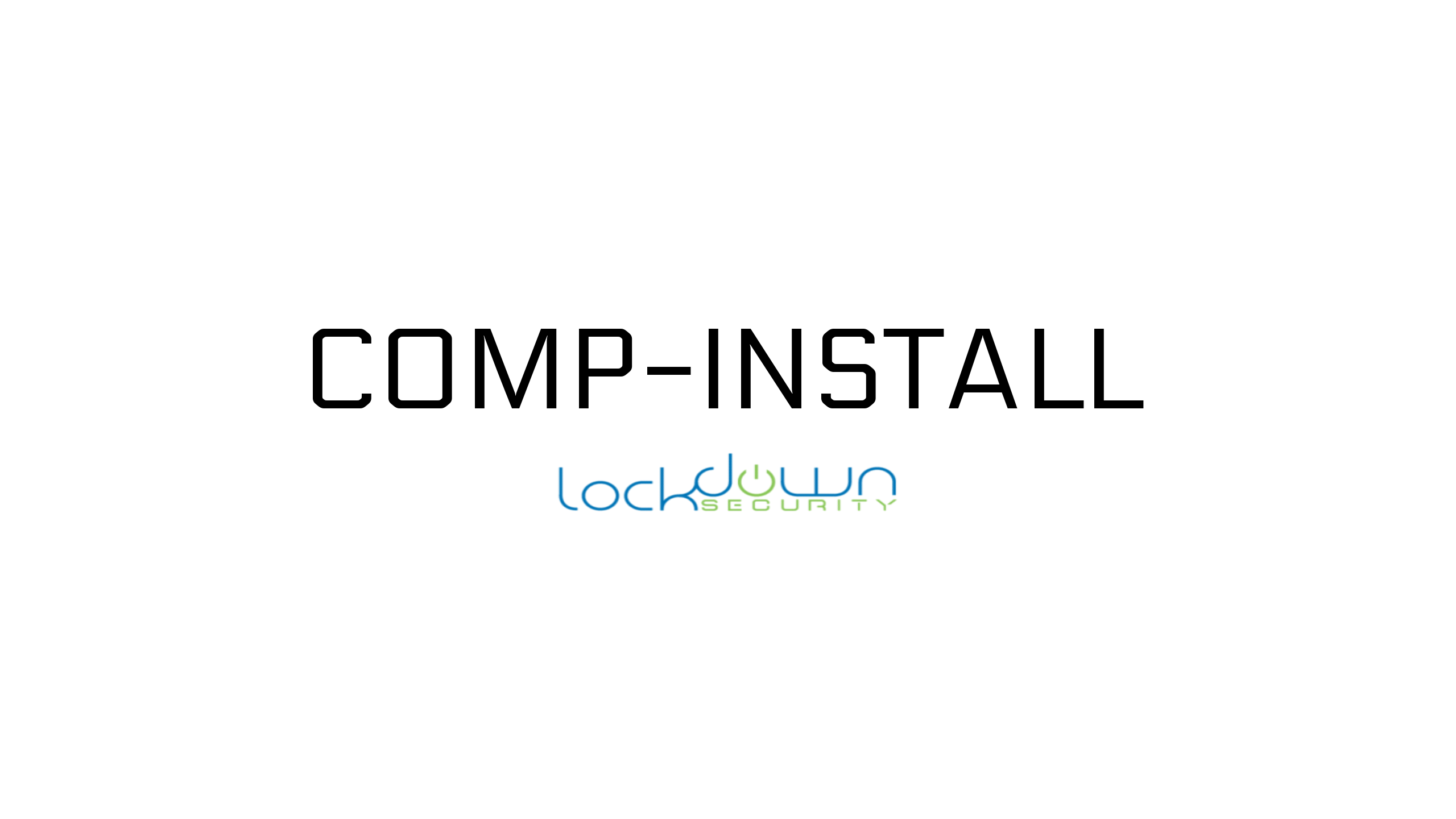 Component Speaker Installation, COMP-Install - Lockdown Security